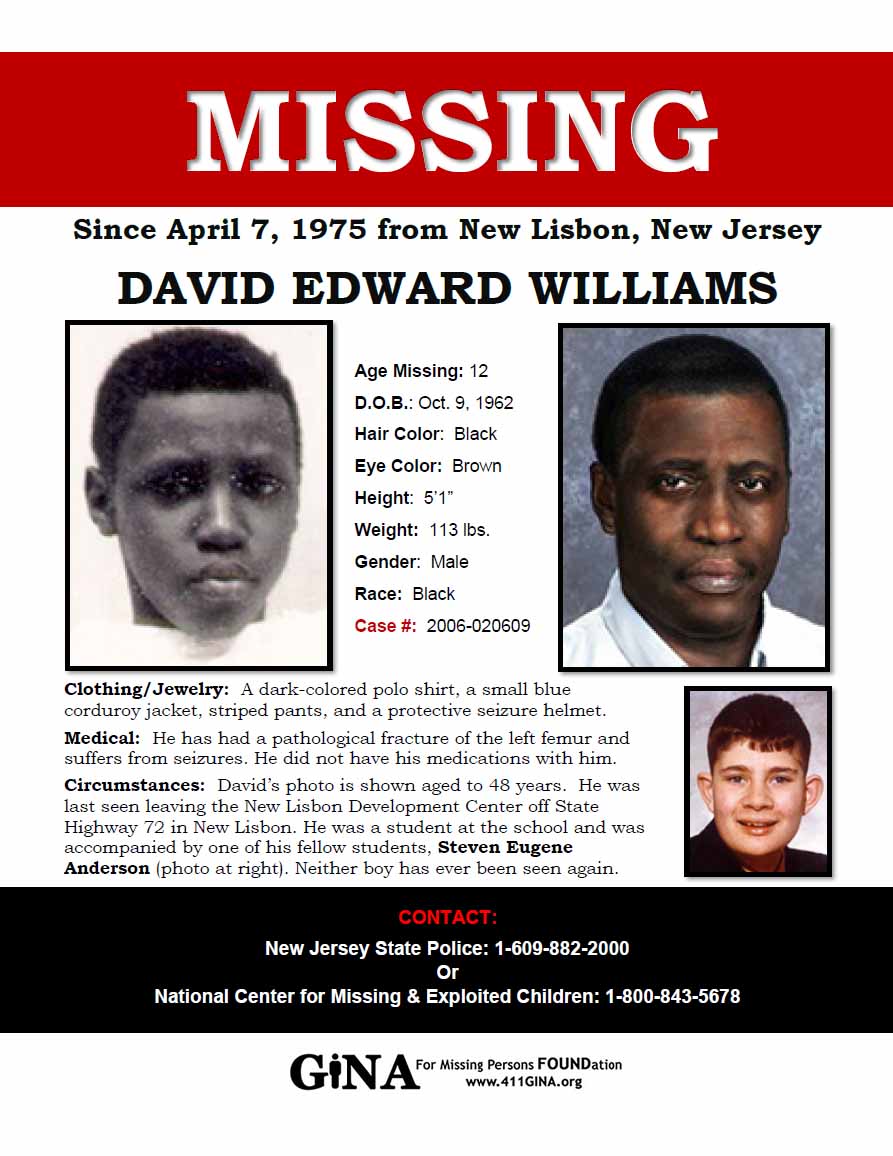 Missing: David Edward Williams
